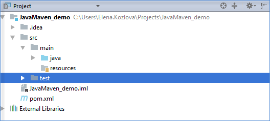 通常のプロジェクトをMavenプロジェクトに変換する - ヘルプ | IntelliJ IDEA