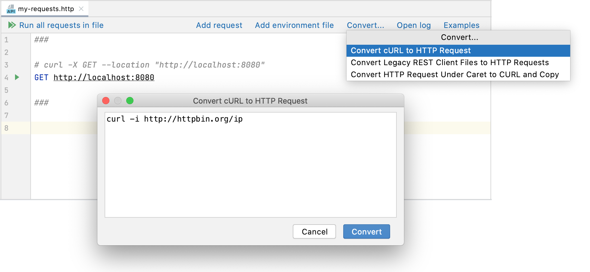 IntelliJ IDEA コードエディターの HTTP クライアント — IntelliJ IDEA