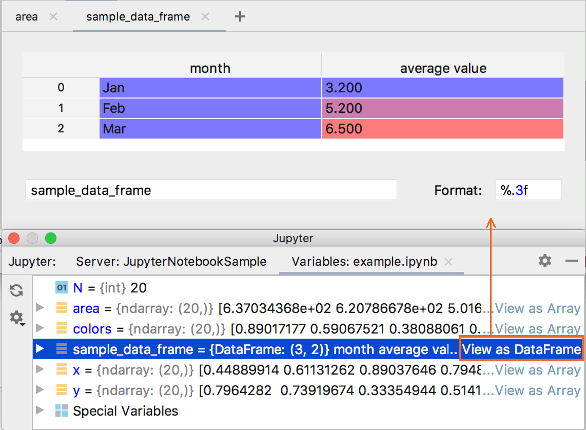 Jupyter ノートブックコードセルの実行とデバッグ — PyCharm